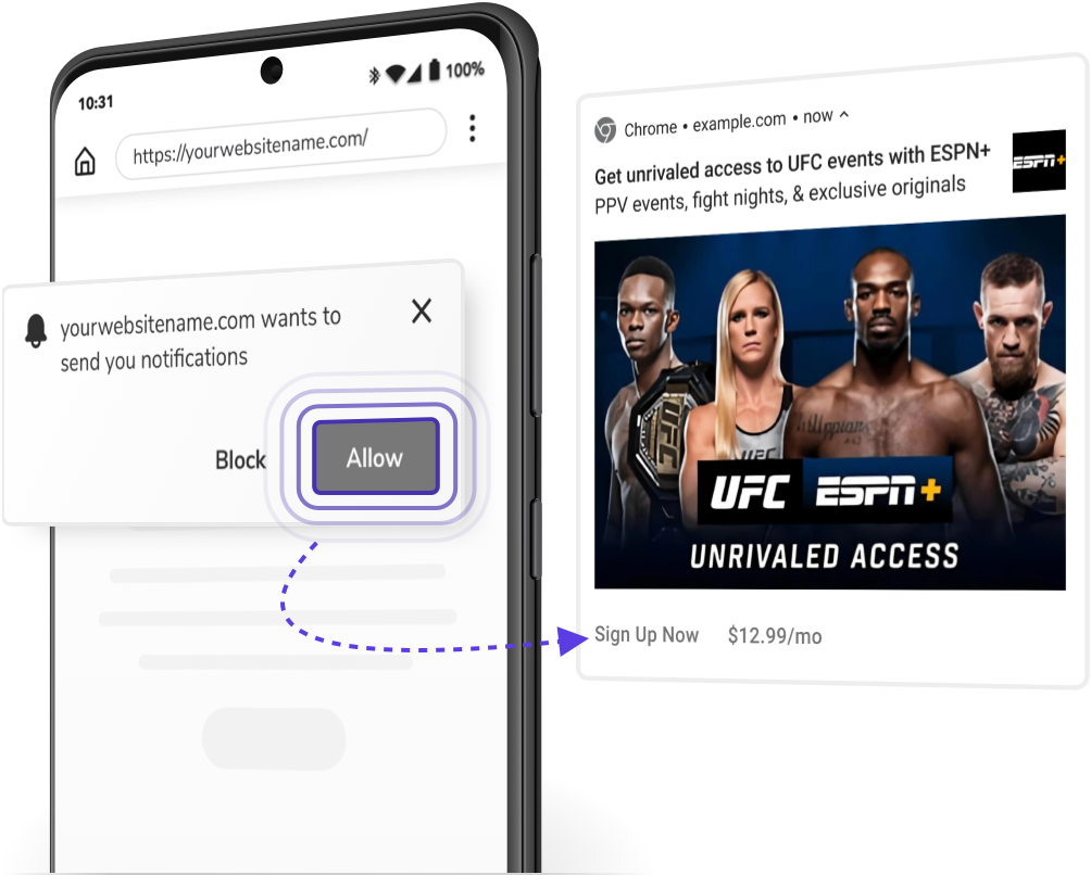 Deliver Your Message Through Desktop and Mobile Browsers - Pushnami